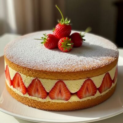 Recette fraisier classique – fraisier à la crème mousseline facile